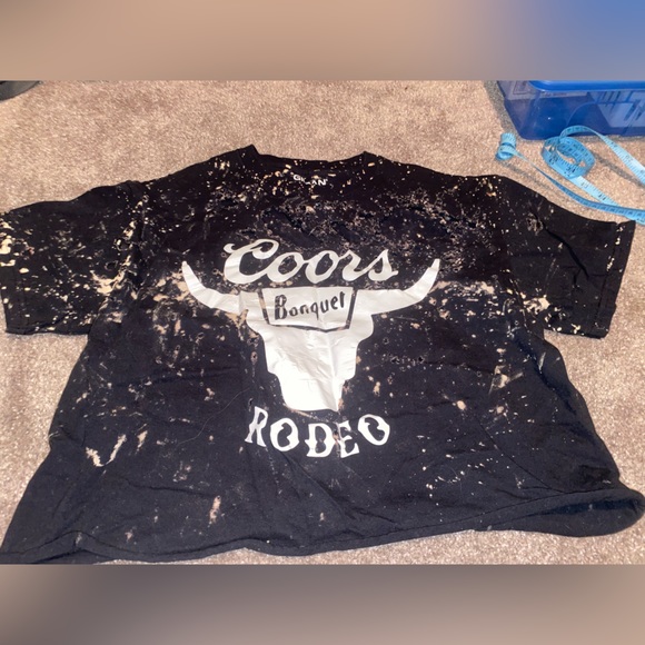 Gildan | Tops | Coors Rodeo Bleached Shirt | Poshmark